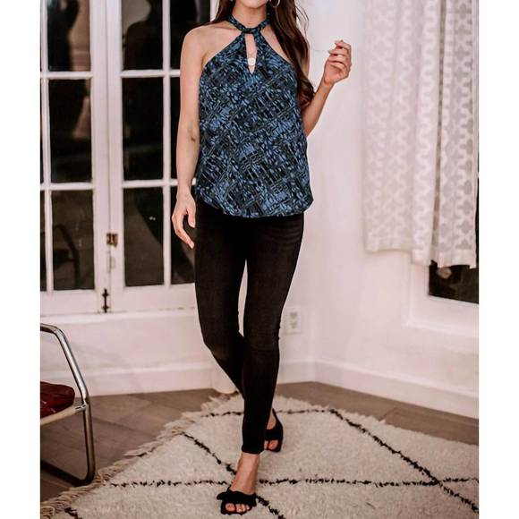 Veronica M | Tops | New Veronica M Rhythm Twist Neck Top In Multi ...